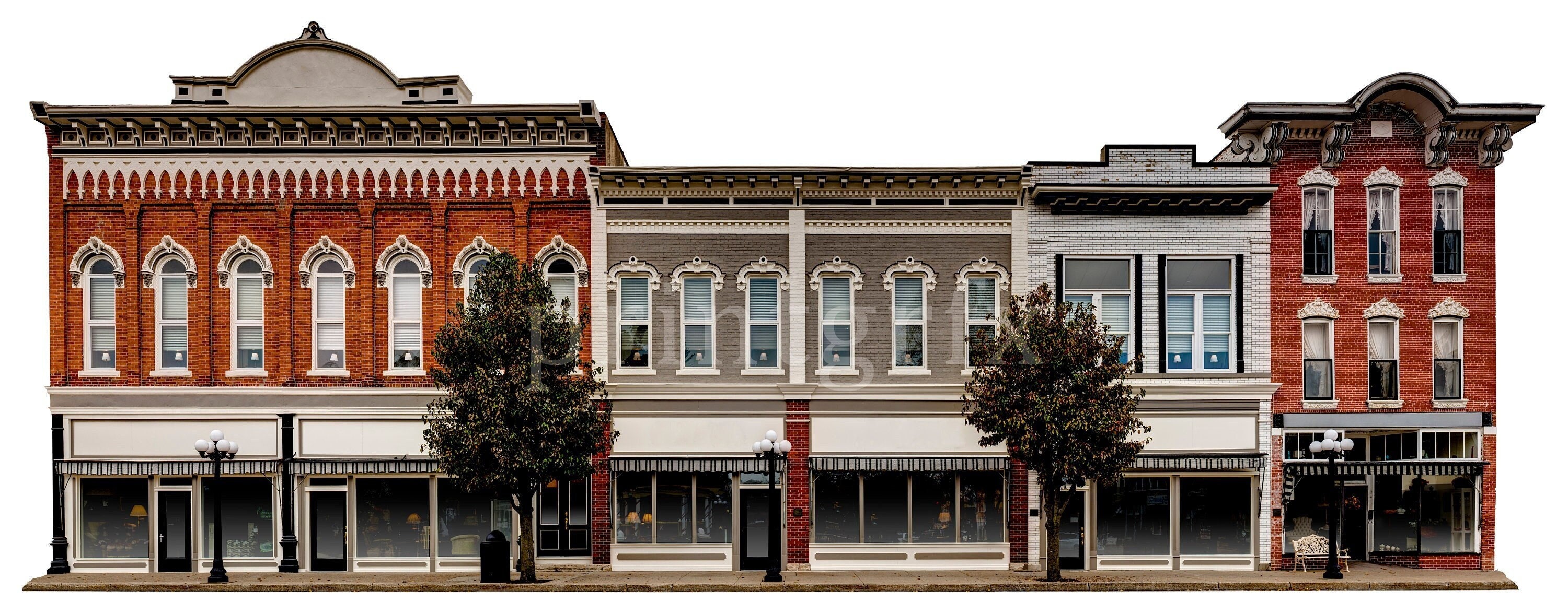 Downtown Storefront, Main Street, Town Square, Isolated, Storefront ...