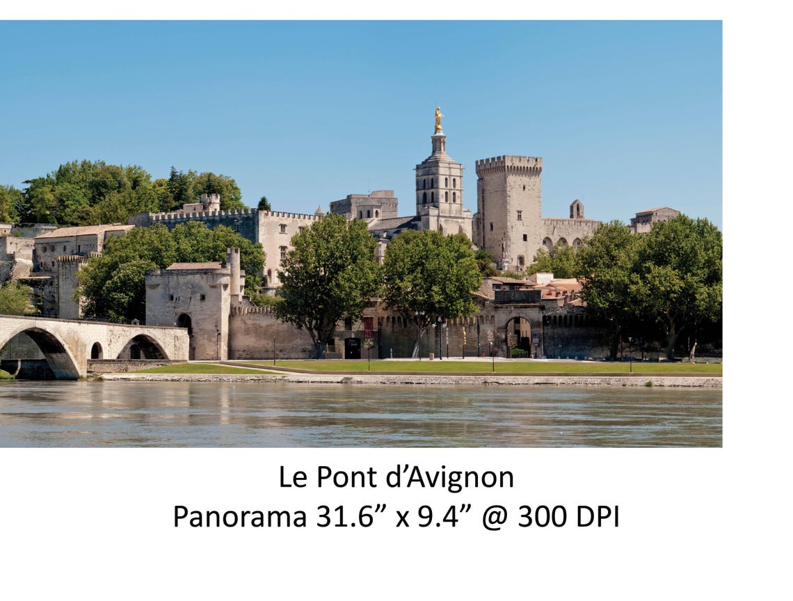 Avignon Bridge Panorama Photo Art Print (digital Download) - Etsy