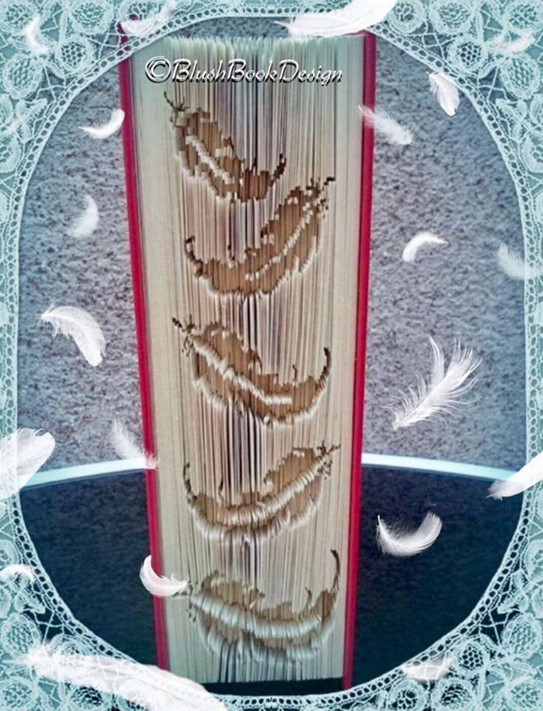 Falling Feather Book Folding Art Pattern Spiritual Heavenly Angel ...