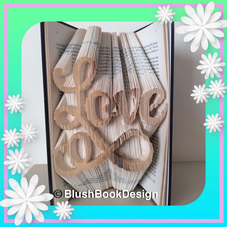 Love Book Folding Pattern Combination Cut and Fold pdf | Etsy