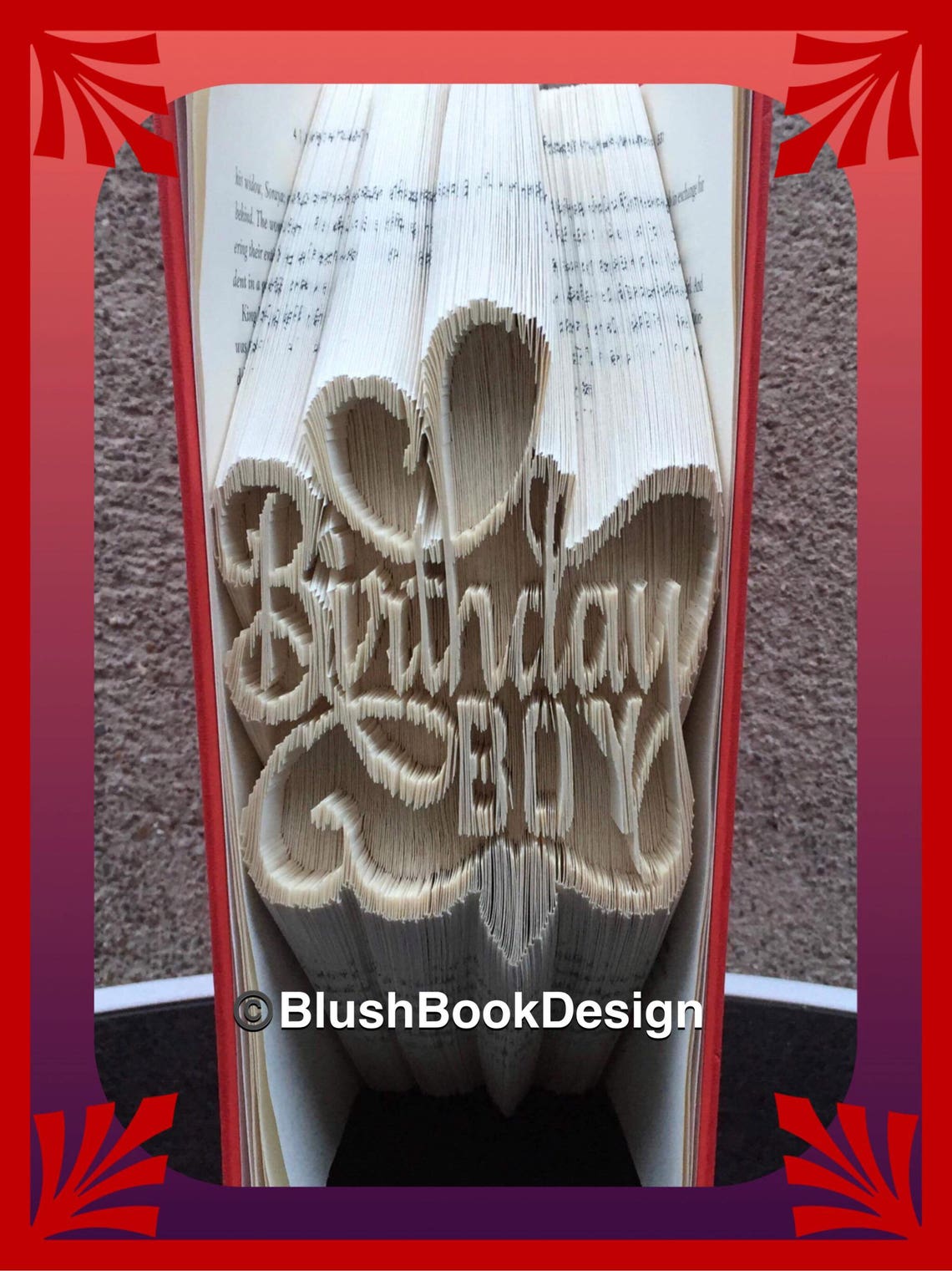 Birthday Boy and Birthday Girl Book Folding Pattern Double | Etsy