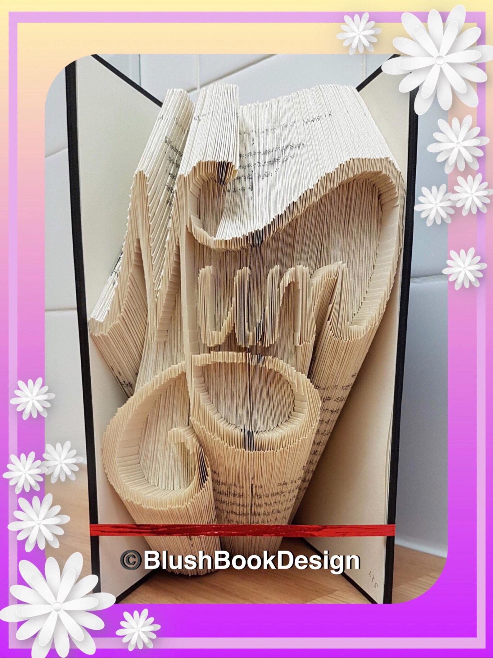 Mum Book Folding Pattern (combination Cut and Fold) Pdf Bookart Unusual ...