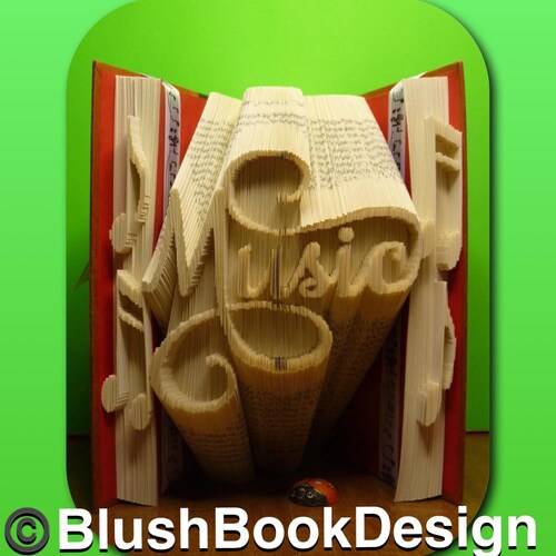 Music Book Folding Pattern - Etsy
