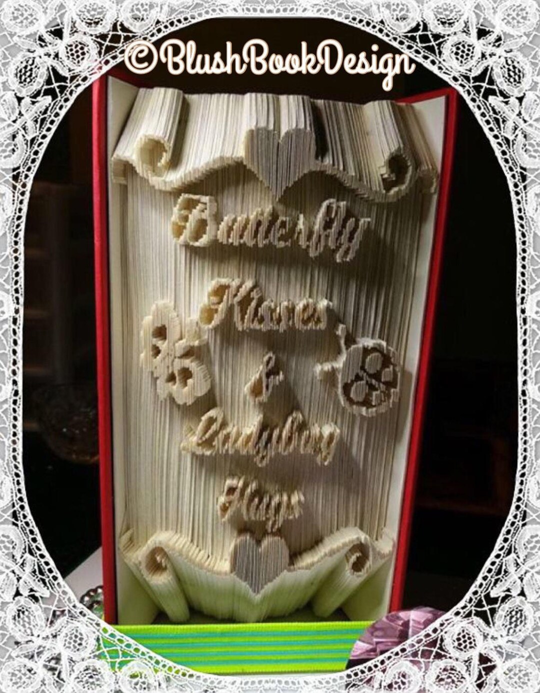 Butterfly Kisses & Ladybug Hugs Book Folding Art Pattern New Baby ...