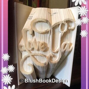 Love Ya Book Folding Pattern (combination Cut and Fold) Pdf Bookart ...