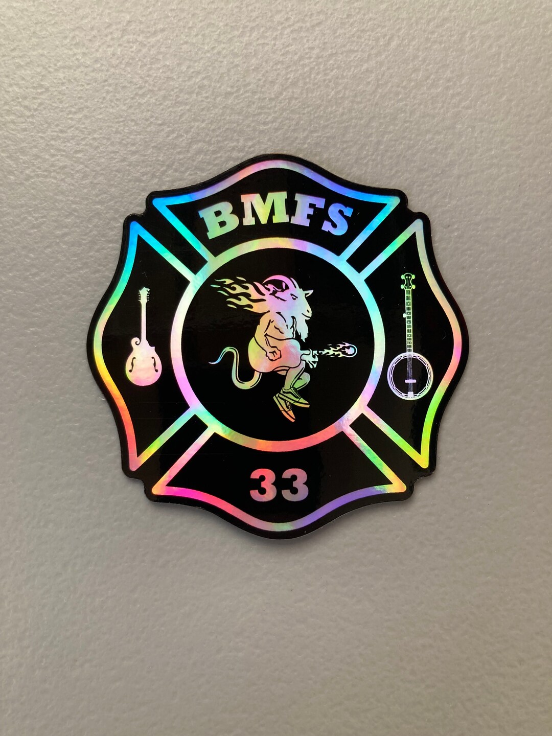 Billy Strings Holographic Sticker - Firebilly Fire Dept. - Etsy