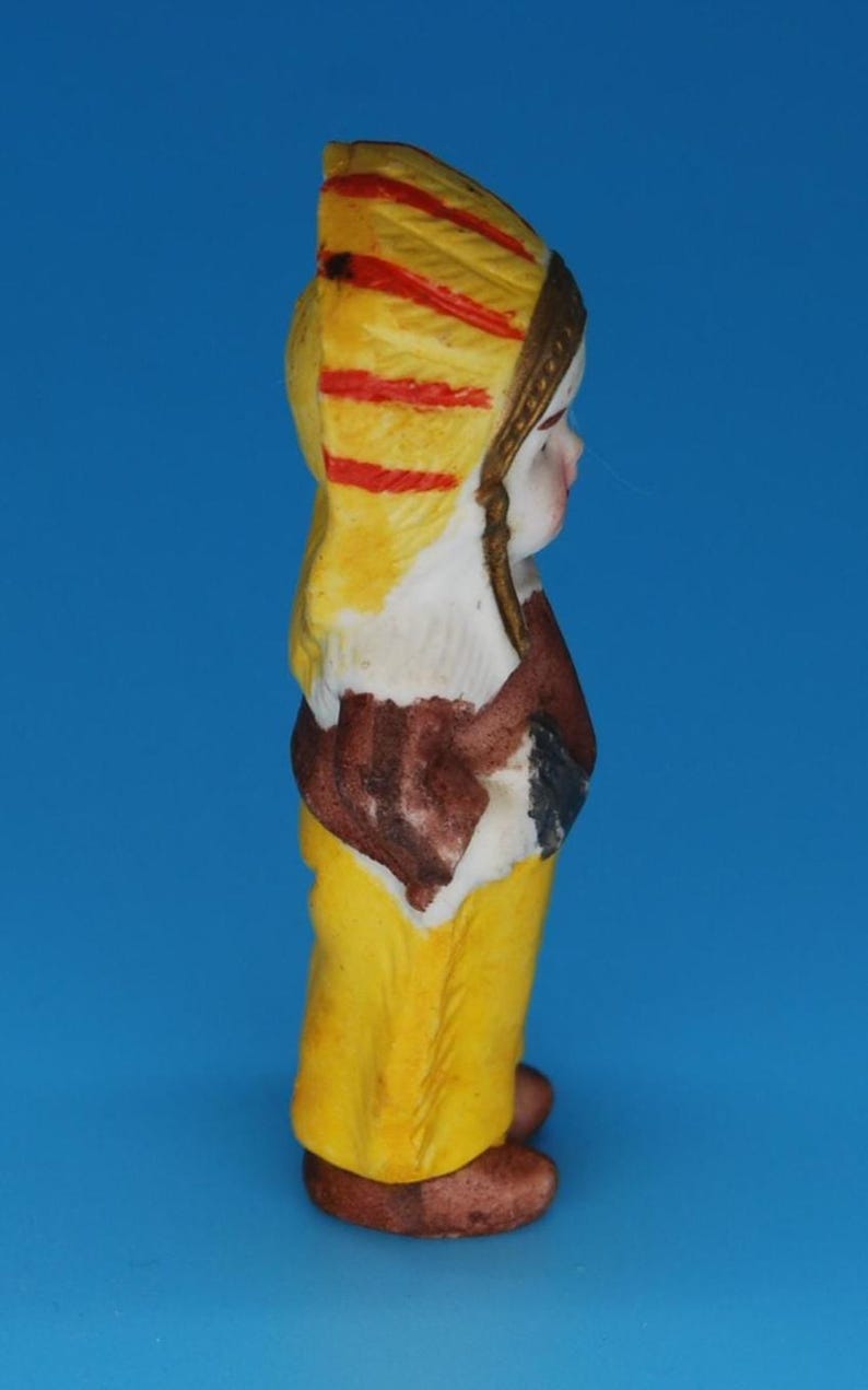 Frozen Charlotte Penny Doll Indian Boy Chief Figurine - Etsy