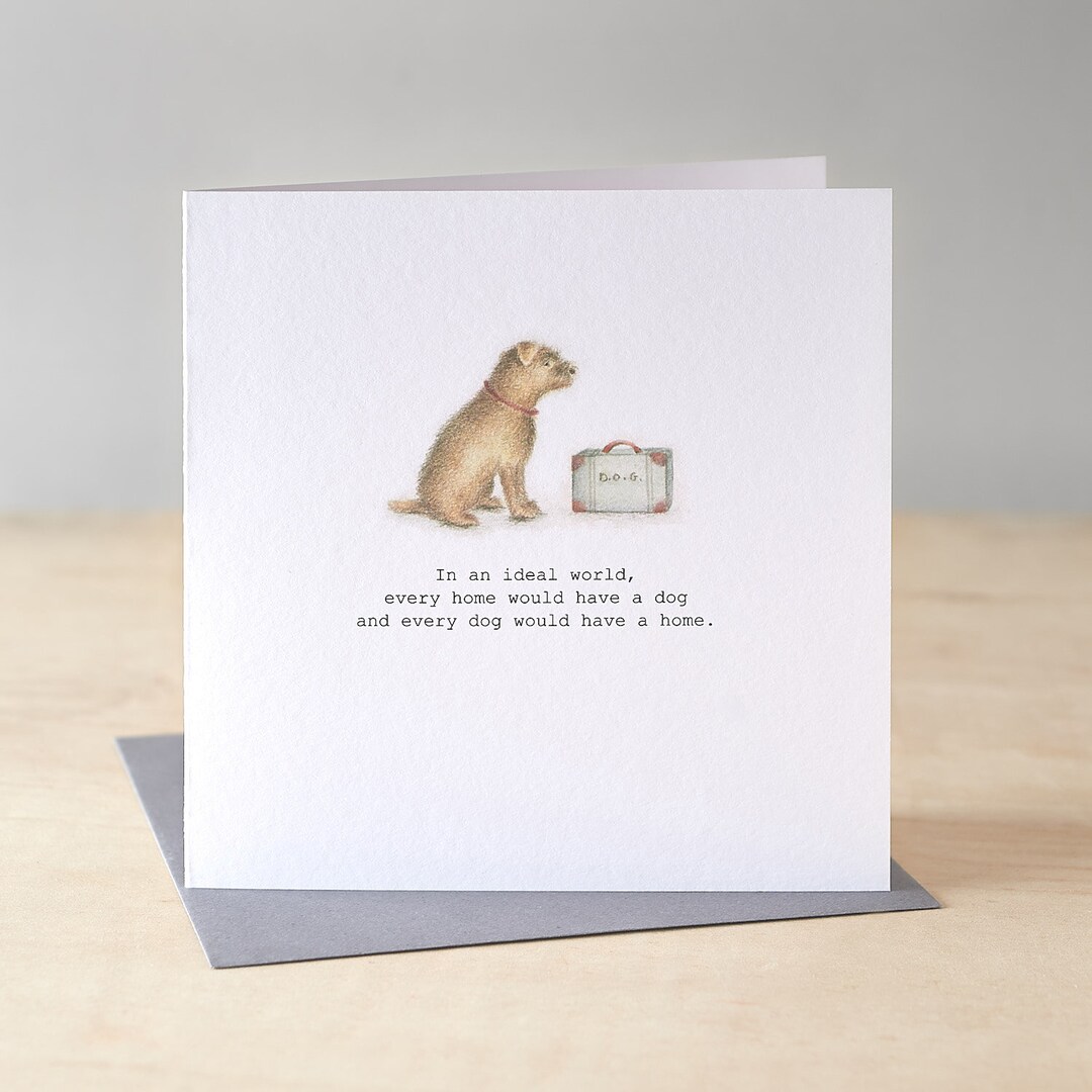 New Dog Card. Rescue Dog Card. Dog Greetings Card. Card for Dog Lover ...