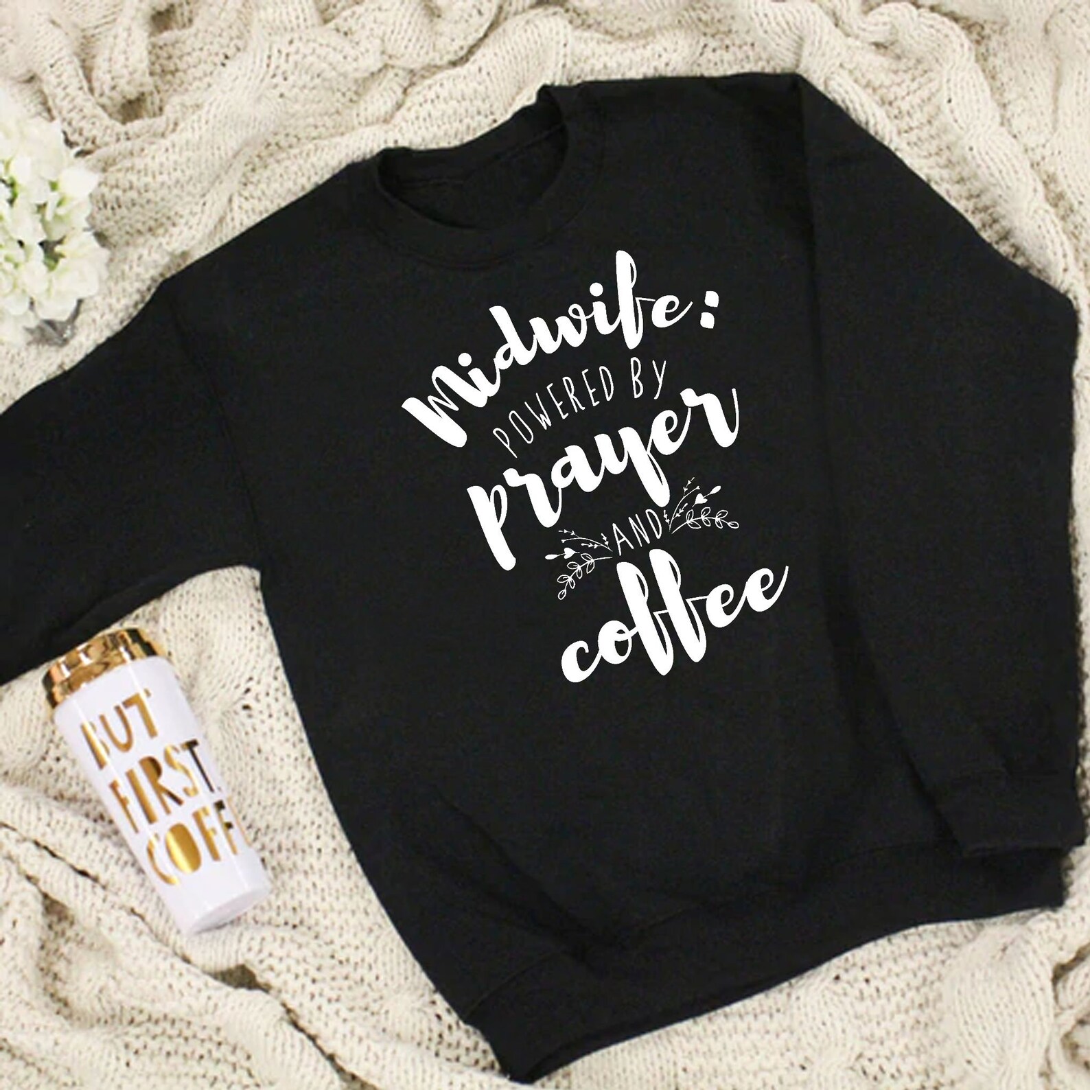 Midwife Powered by Prayer and Coffee SVG PNG Instant | Etsy