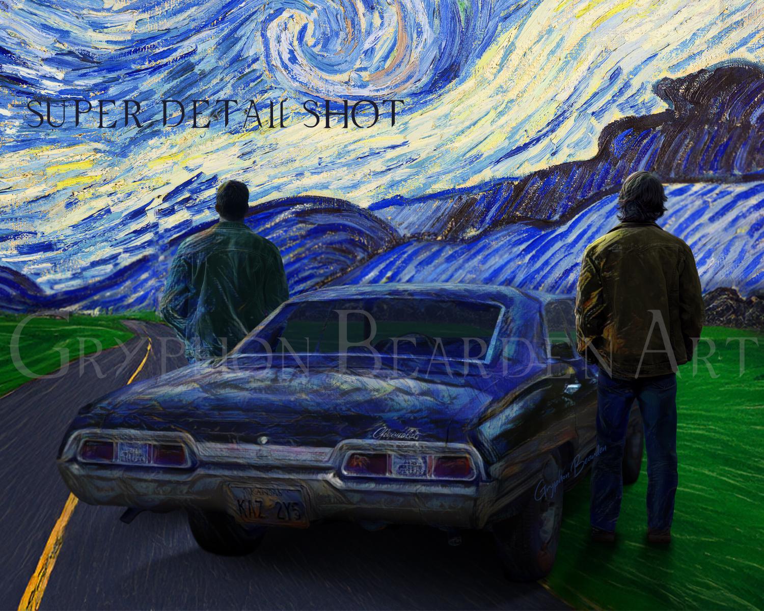 Super Starry Night | Supernatural Inspired Fine Art Parody of Van Gogh ...