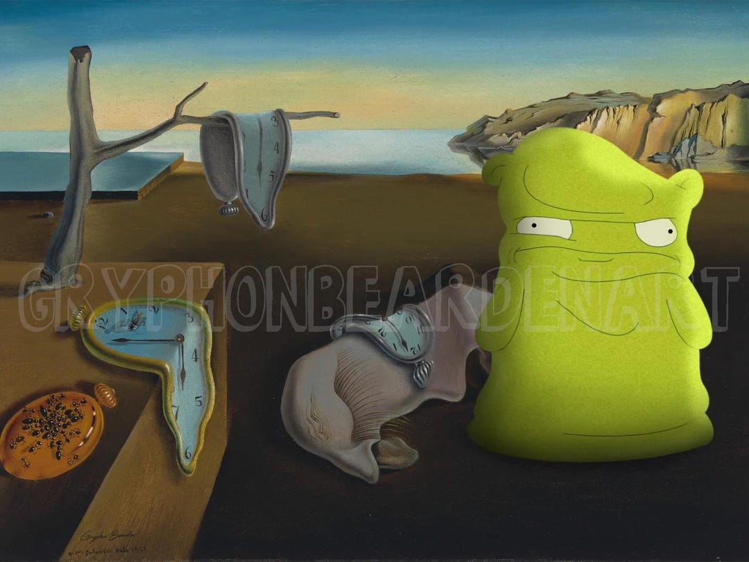 Bob's Burgers Parody Print: Salvador Dali Melting Clocks Art - Etsy