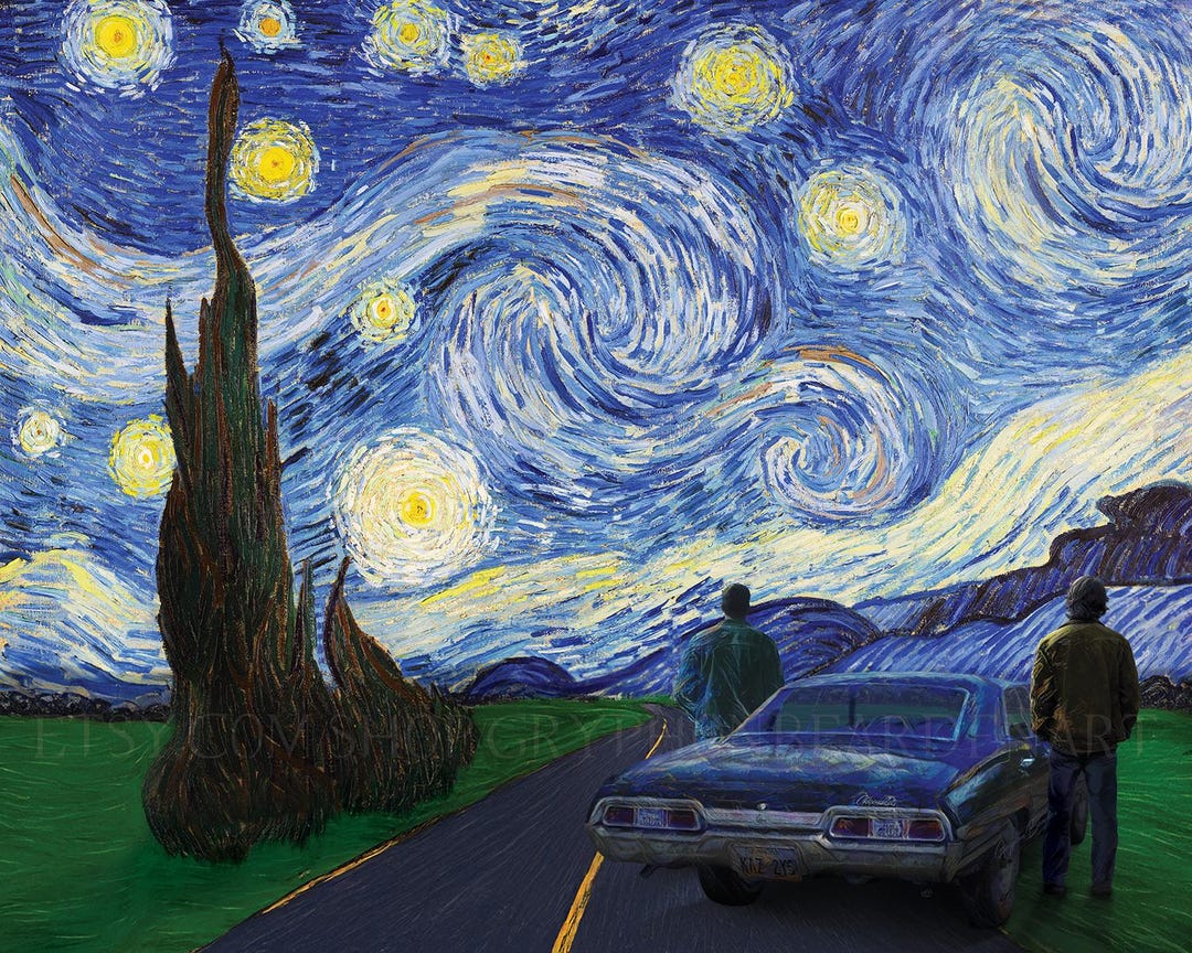 Super Starry Night | Supernatural Inspired Fine Art Parody of Van Gogh ...