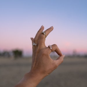 PIYOGA the Crystal Crown Ring. Handmade in Bali, Fine Crystal Statement Piece, Women's ...