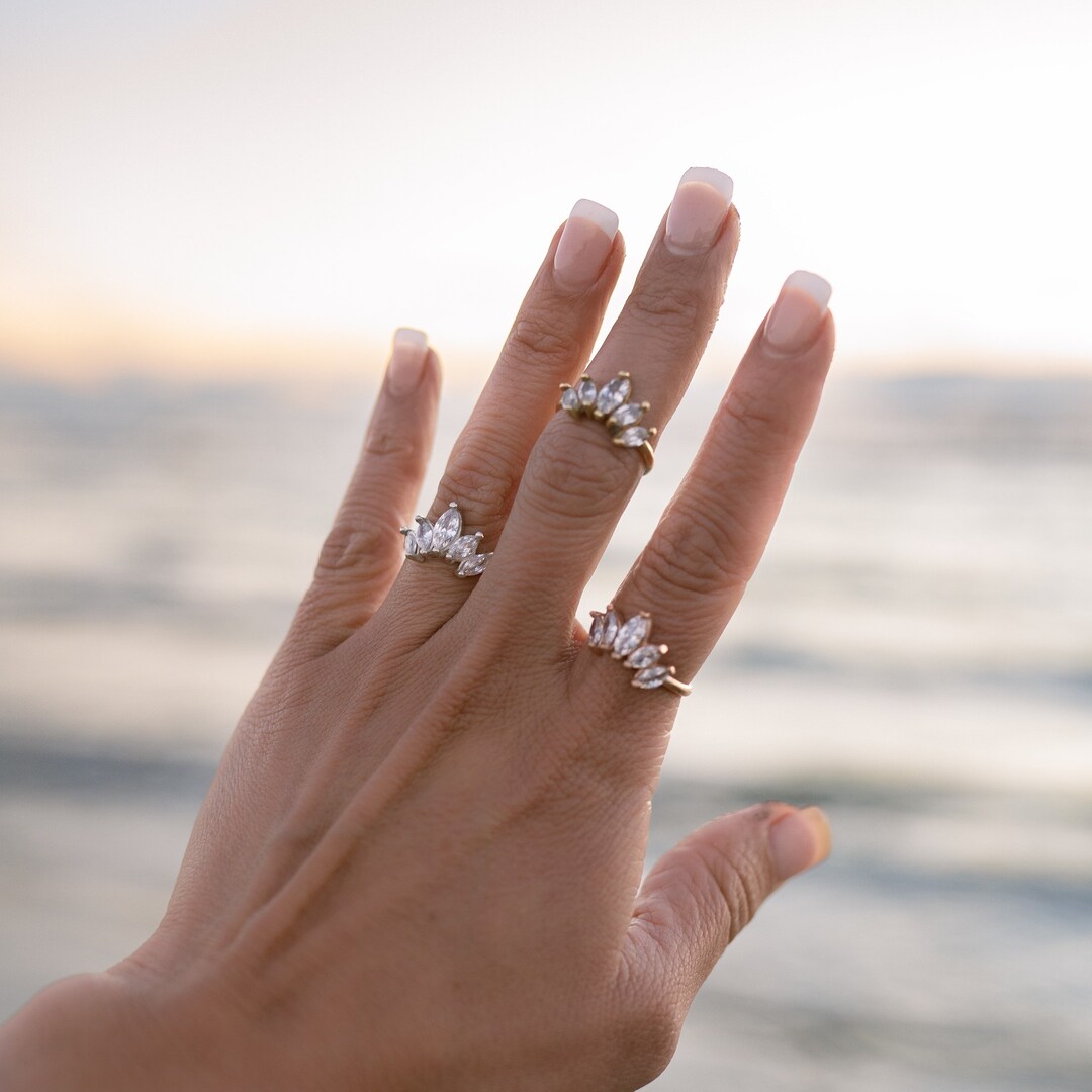 PIYOGA the Crystal Crown Ring. Handmade in Bali, Fine Crystal Statement Piece, Women's ...