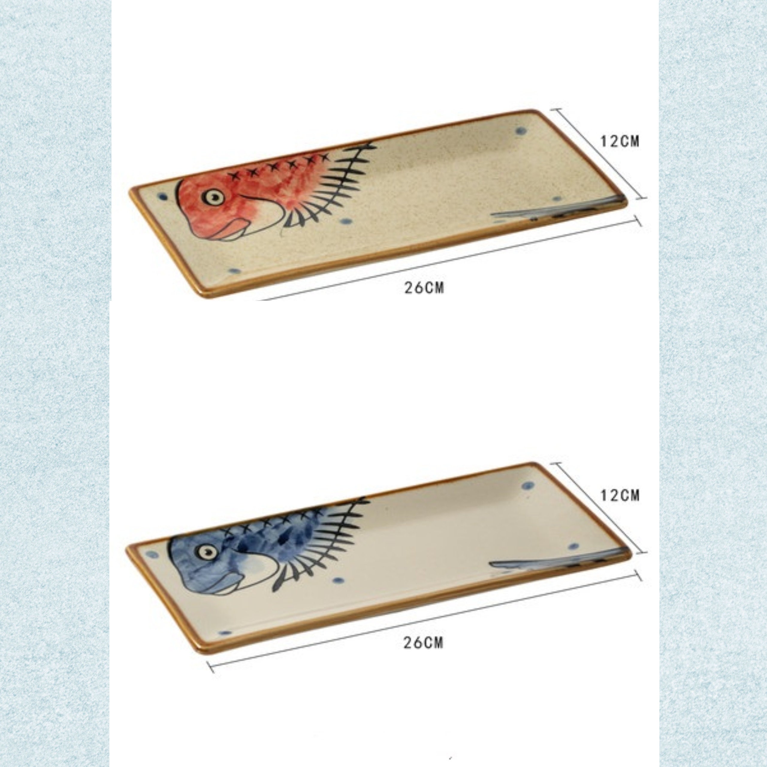 Japanese Style Ceramic Sushi Serving Platter Rectangular Sushi - Etsy