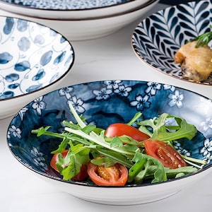 Japanese Chinese Ceramic Dinnerware Set Plates Tableware - 4 Pieces - Etsy