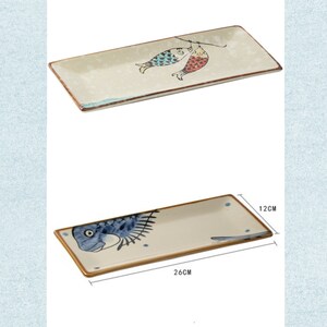 Japanese Style Ceramic Sushi Serving Platter Rectangular Sushi Plate - Etsy