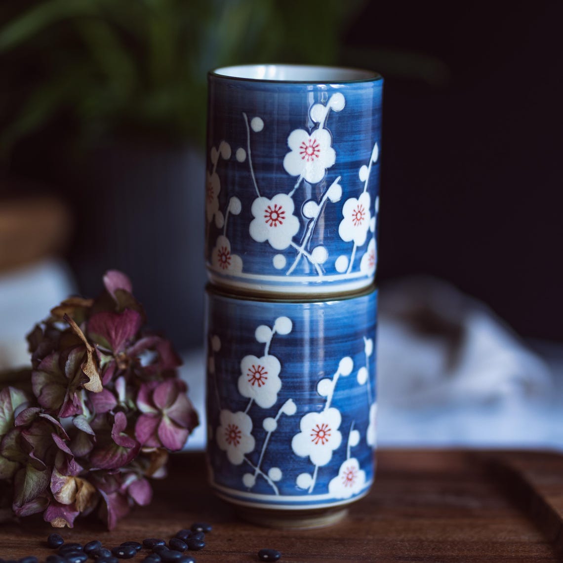 Set of 2 Japanese Teacup Ceramic Tea Cup Mug Japanese Traditional ...