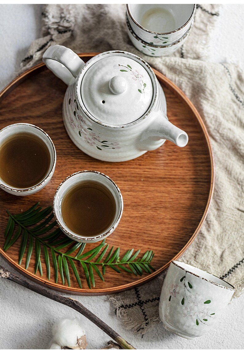 Japanese Chinese Spring Blossom Teapot & 5 Teacups Set With - Etsy UK