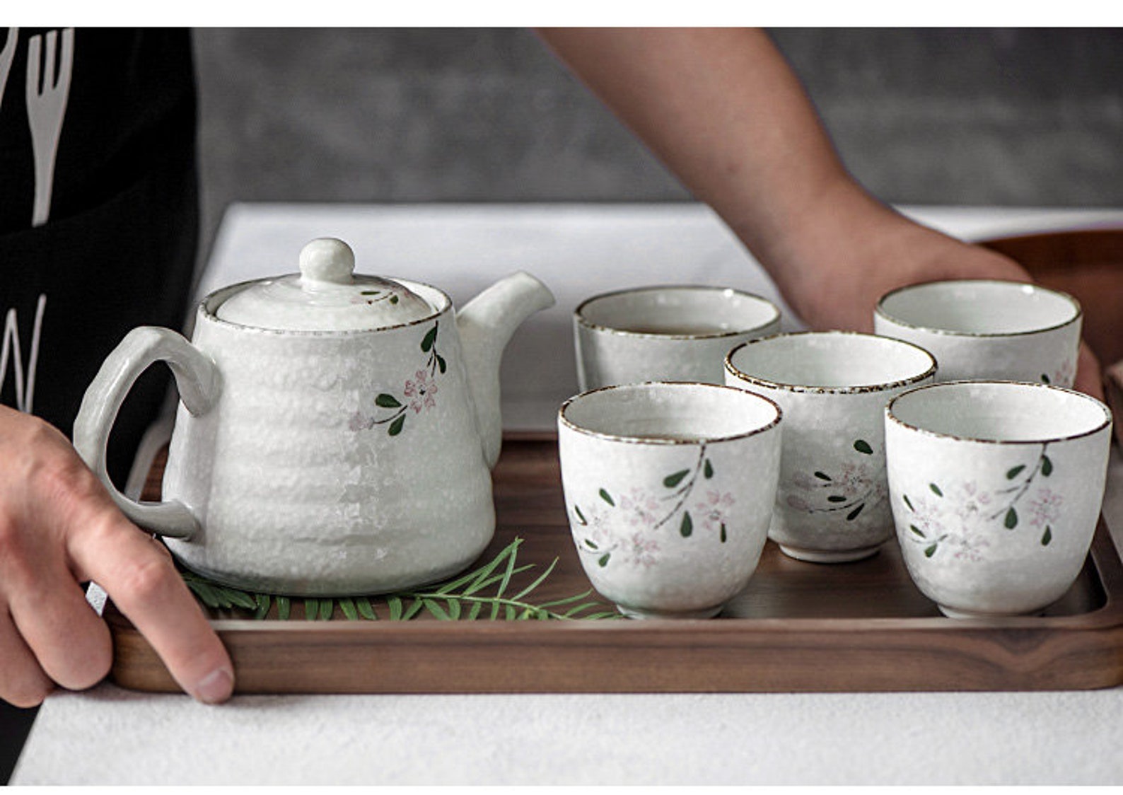 Japanese Chinese Spring Blossom Teapot & 5 Teacups Set With - Etsy UK
