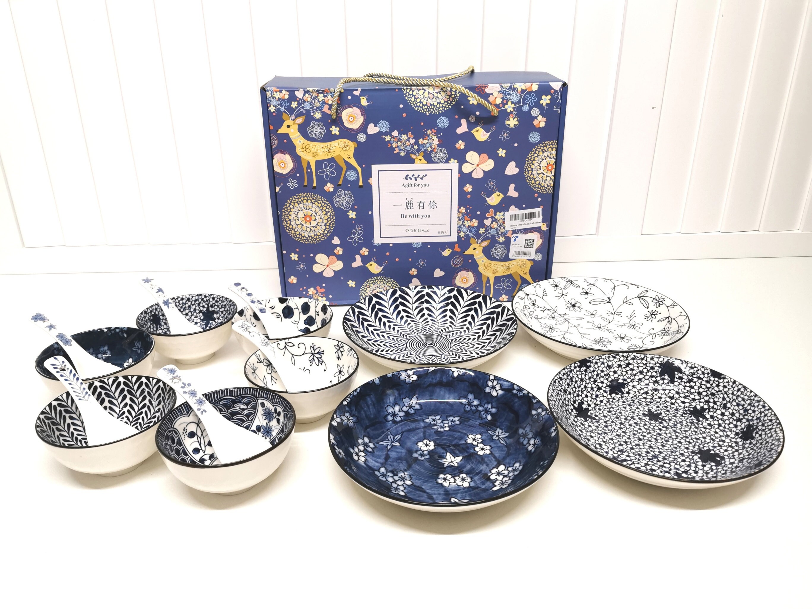 Japanese Chinese Ceramic Dinnerware Set Plates Bowls Tableware - Etsy