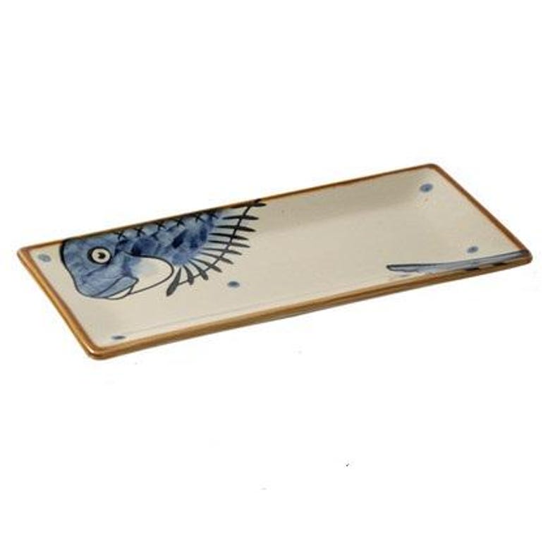 Japanese Style Ceramic Sushi Serving Platter Rectangular Sushi Plate - Etsy