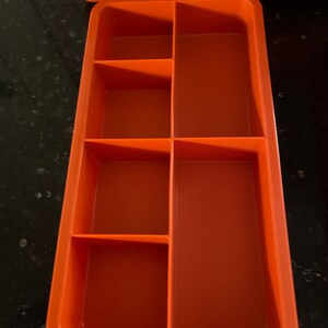 Vintage "complete" 1980's Orange 2 Tier Storage Organizer Case - Etsy