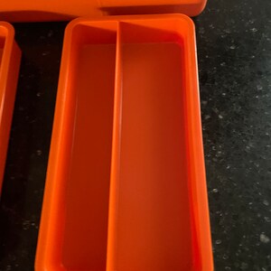 Vintage "complete" 1980's Orange 2 Tier Storage Organizer Case - Etsy