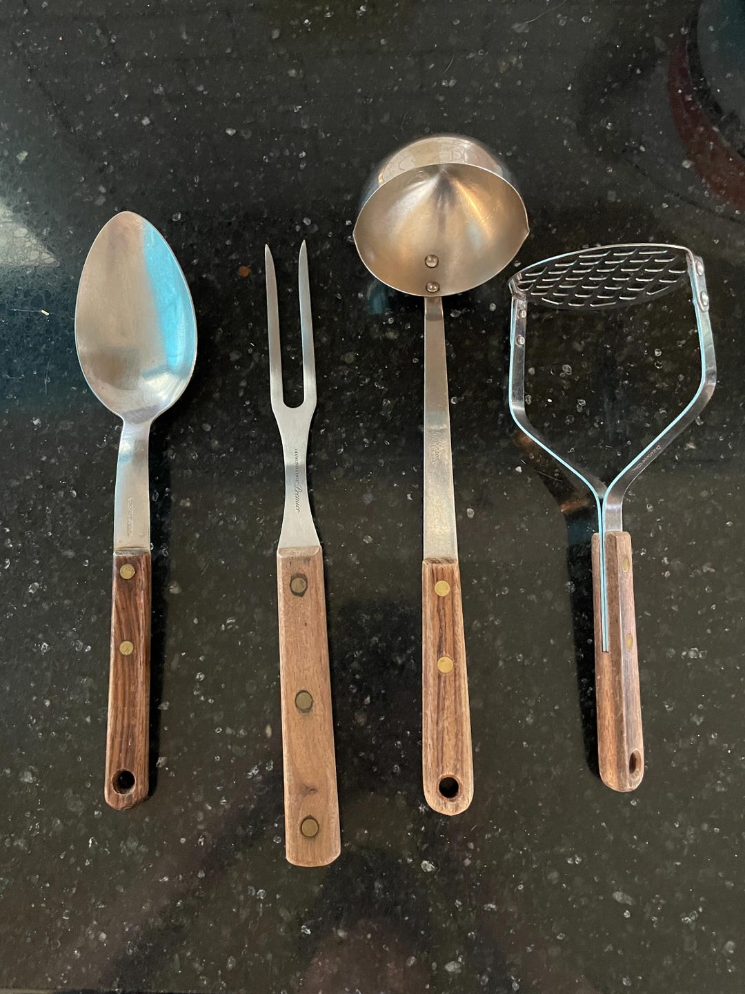 Vintage Wooden Handle Kitchen Utensils Retro Kitchen Steel Utensil Your ...