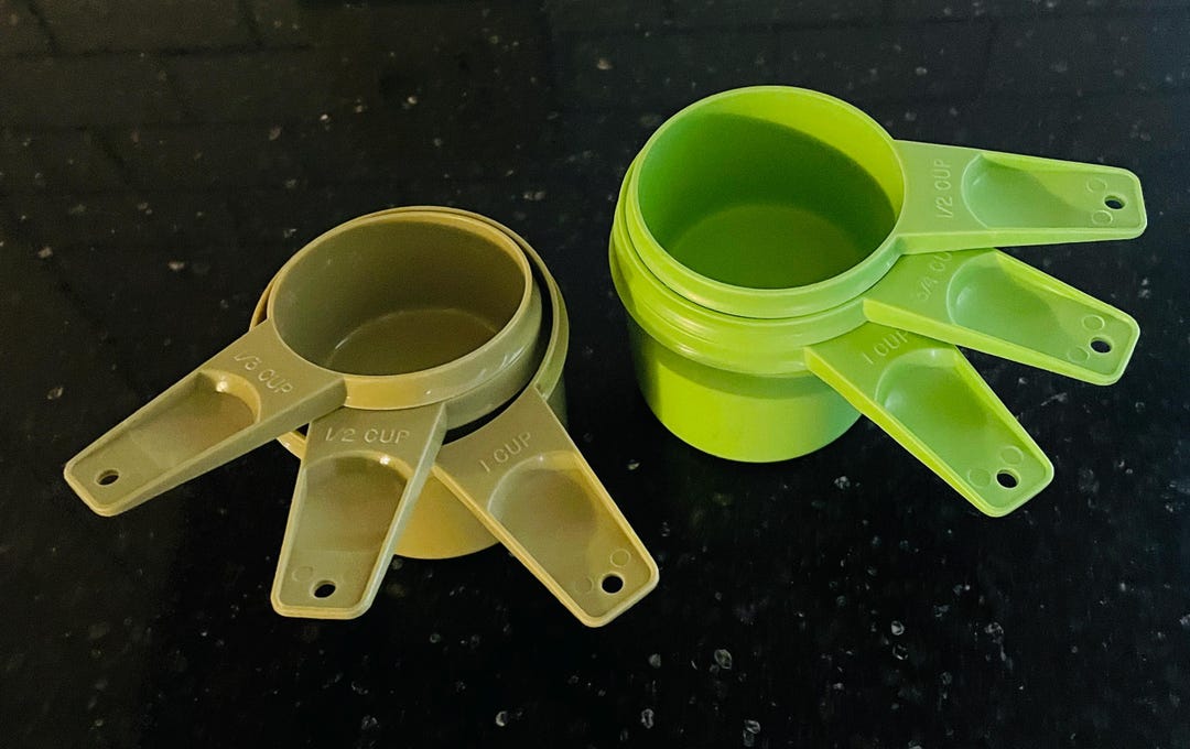 Vintage Measuring Cups (your Choice Size and Color) Harvest Green/ Neon ...