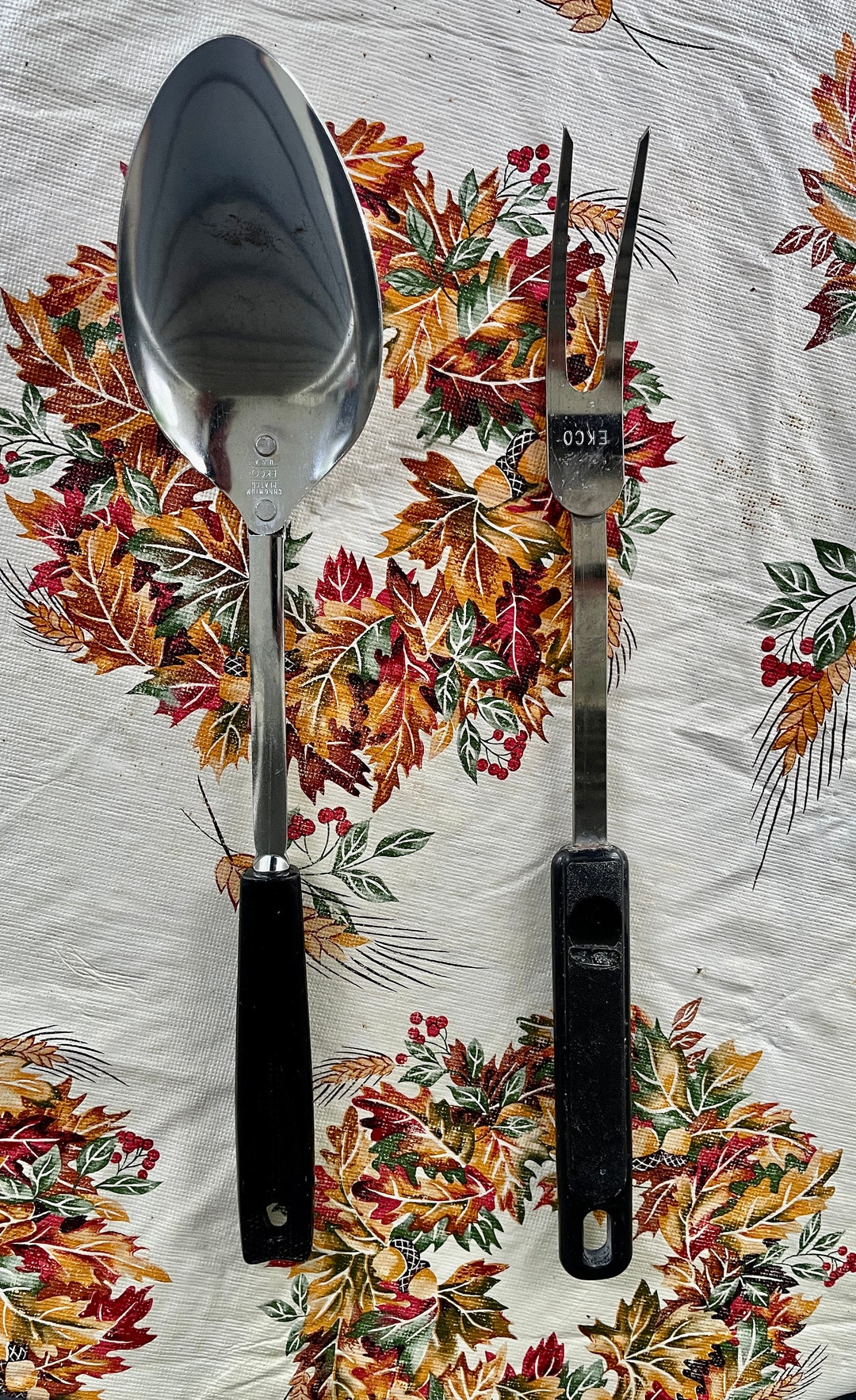 Vintage Ecko Stainless Spoon/fork , Kitchen Utensil, Cooking Ware ...