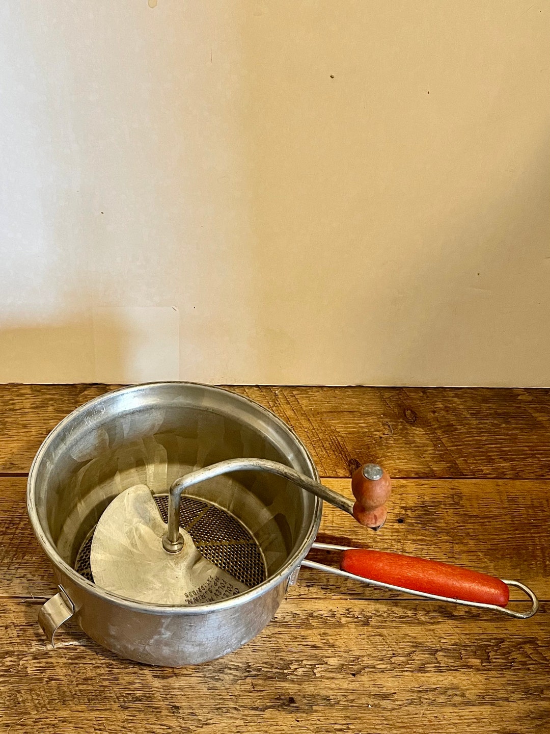 Vintage Foley Mfg. Red Handle 7” Food Mill / Sieve - Etsy