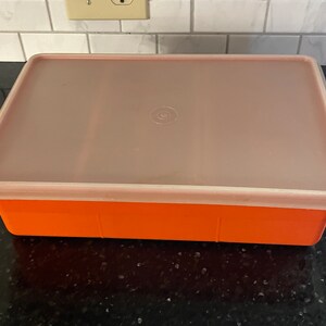 Vintage "complete" 1980's Orange 2 Tier Storage Organizer Case - Etsy
