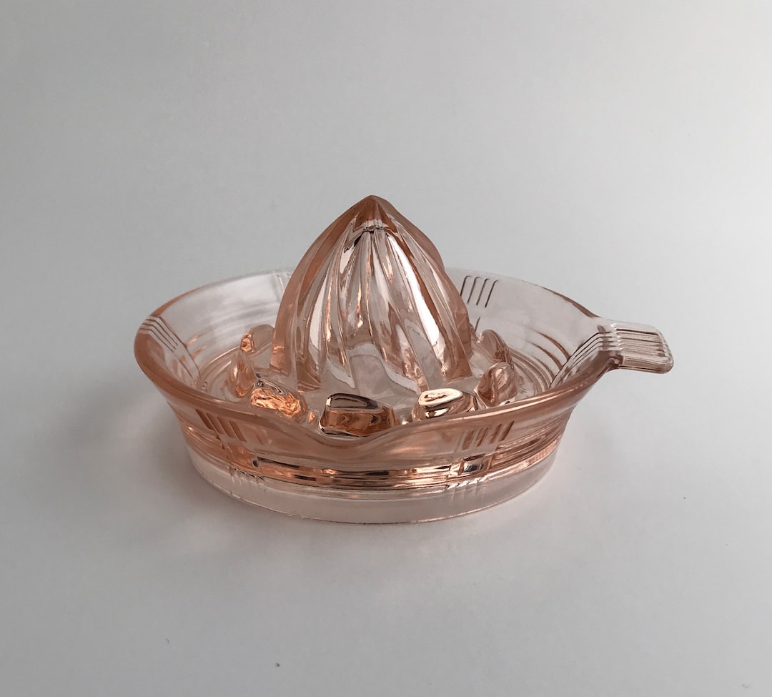 Pink Hazel Atlas Criss Cross Reamer - Tab Handle - Lemon Juicer - Etsy
