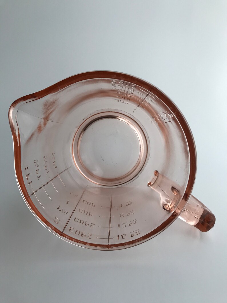 Vintage Pink Hazel Atlas 2 Cup Measuring Pitcher and Reamer - Etsy