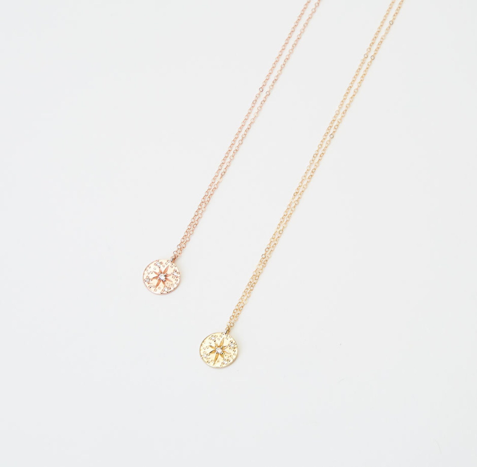 Shining Star Coin, Sky Gold Disk, Gold Disk With Star, Dainty Gold Disk ...