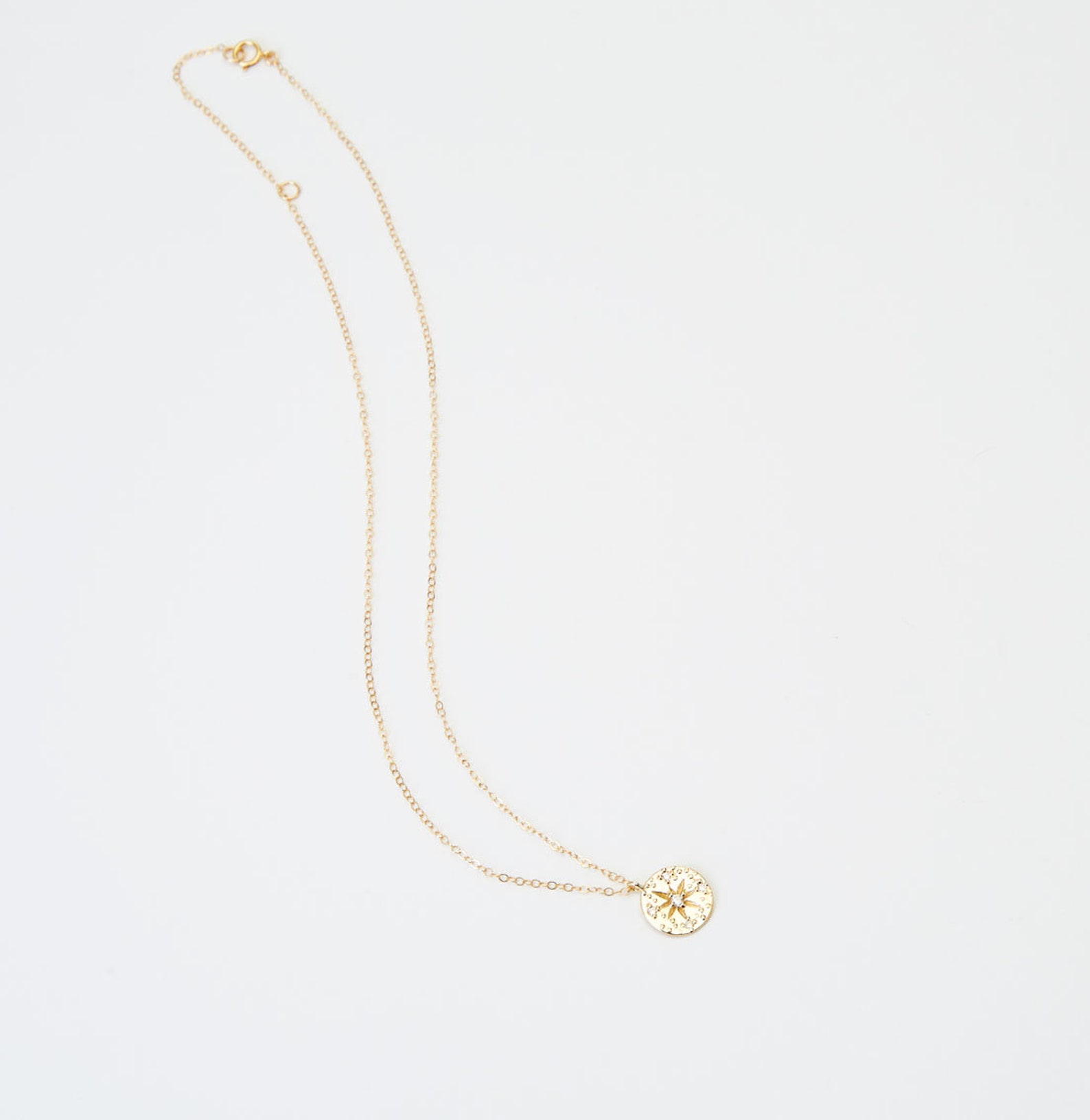 Shining Star Coin, Sky Gold Disk, Gold Disk With Star, Dainty Gold Disk ...