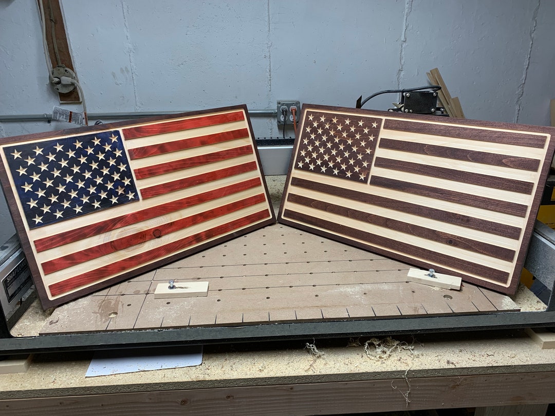 CNC US Flag SVG File - Etsy