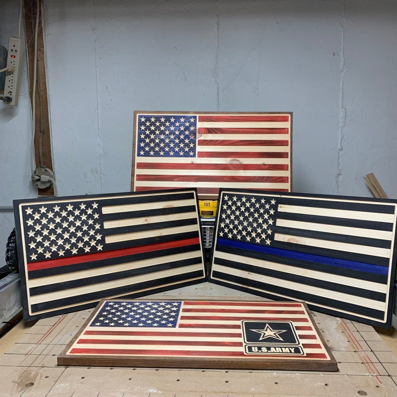 CNC US Flag SVG File - Etsy