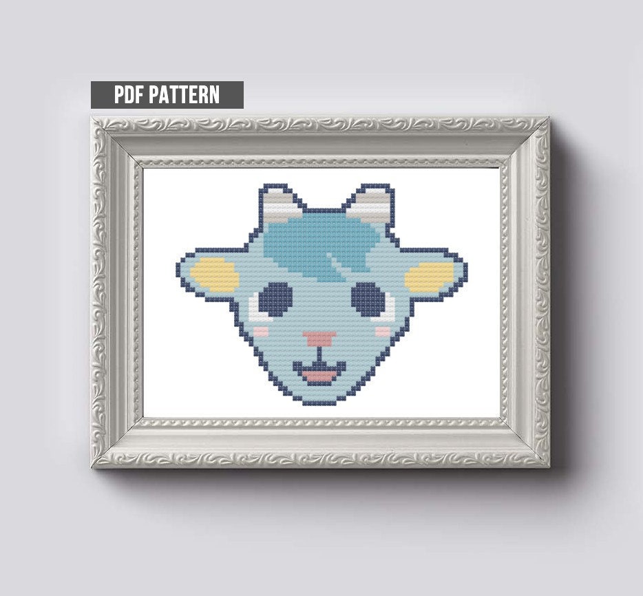 Sherb Animal Crossing Cross Stitch Pattern PDF - Etsy