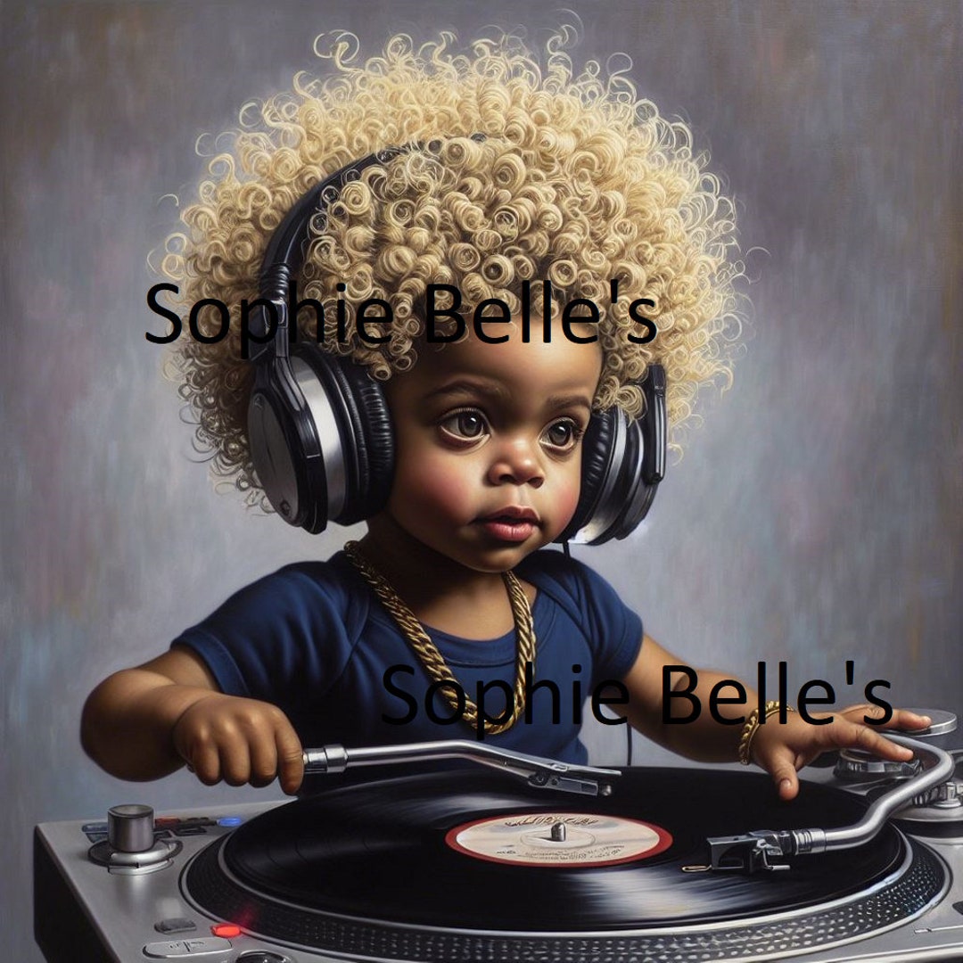 African American Baby DJ Framed Artwork Wall Art Room Decor Music ...