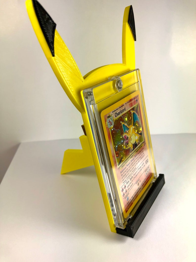 Pokemon TCG Pikachu Trading Card Stand W/tail PSA CGC Beckett 3D ...