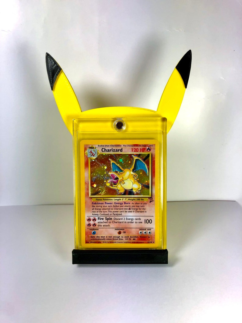 Pokemon TCG Pikachu Trading Card Stand W/tail PSA CGC Beckett - Etsy