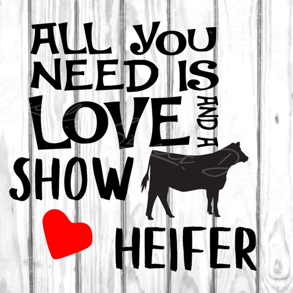 Show Heifer Silhouettes - Etsy