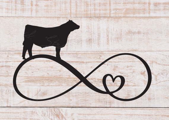 Steer Infinity Heart Stock Show Livestock Show 4-H Show | Etsy