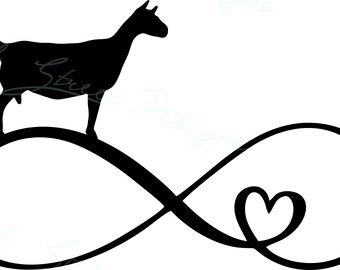Dairy Goat Head Silhouette
