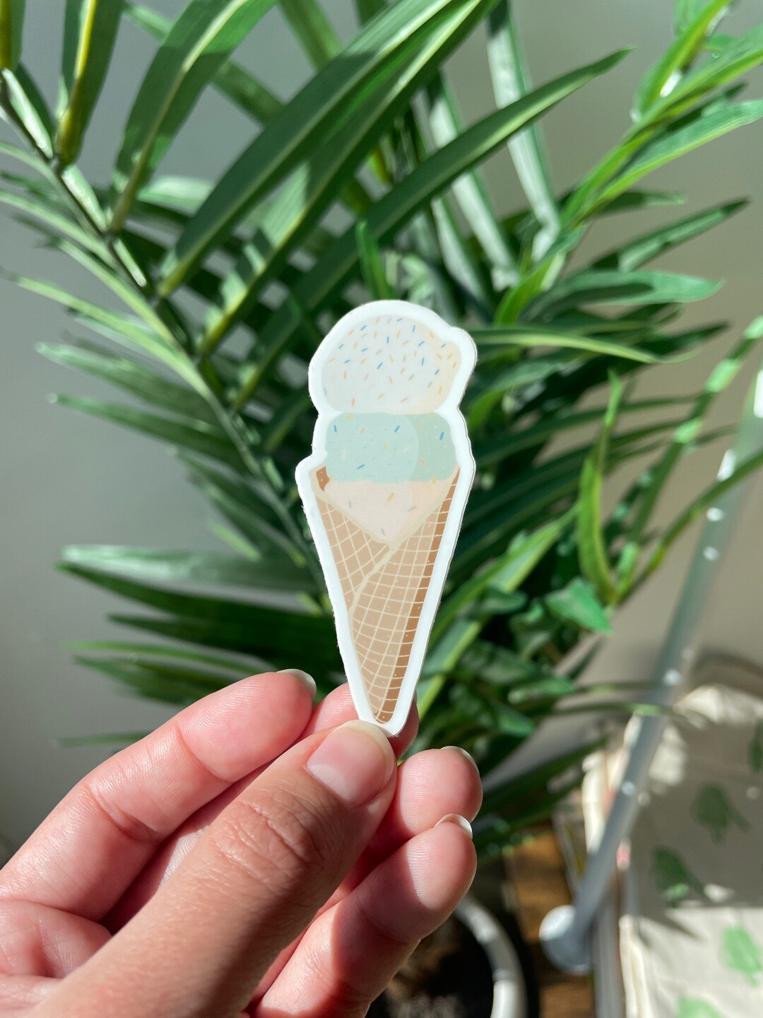 Ice Cream Cone Sticker Waterproof Heavy Duty Etsy