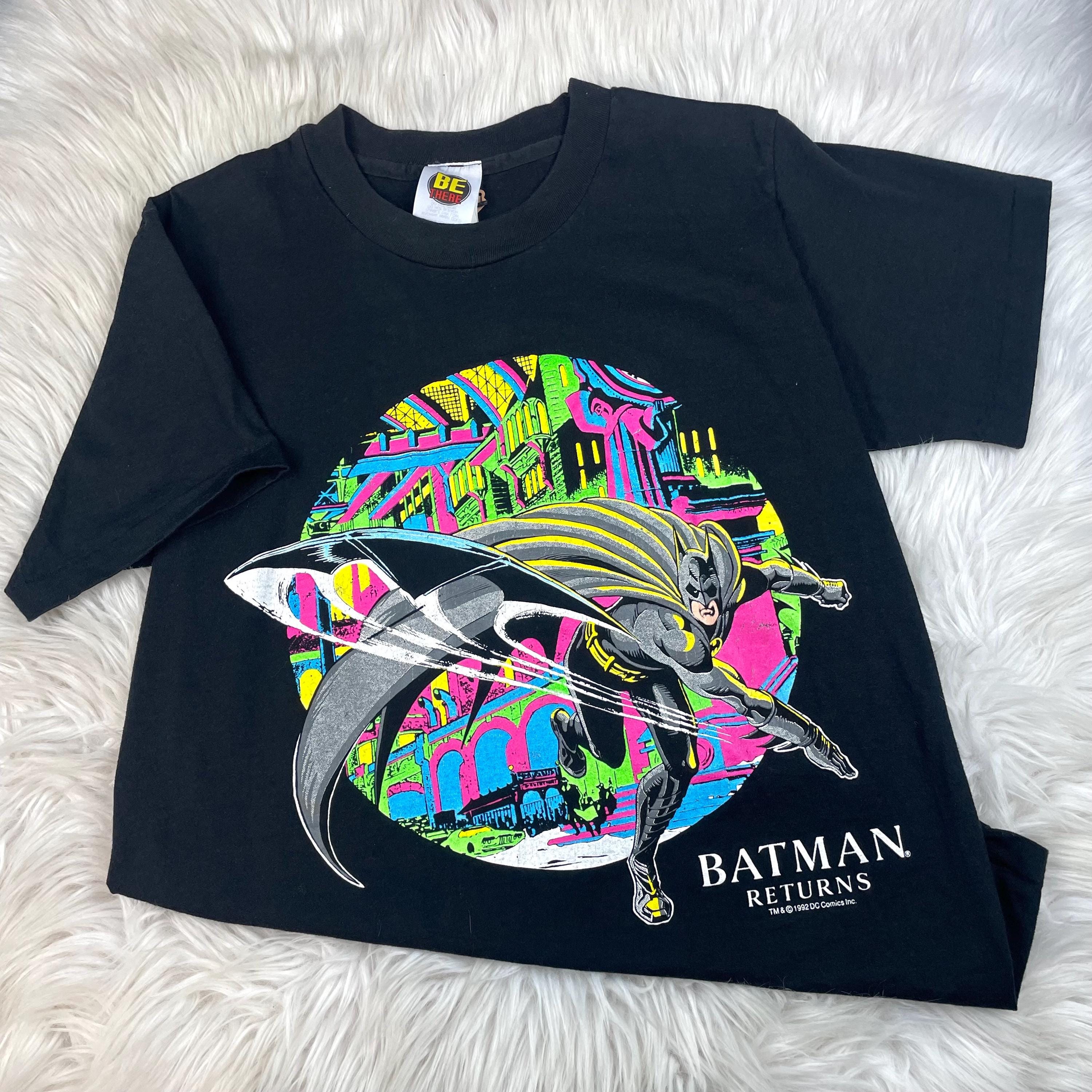Vintage 1990 Batman Returns Neon Movie Shirt