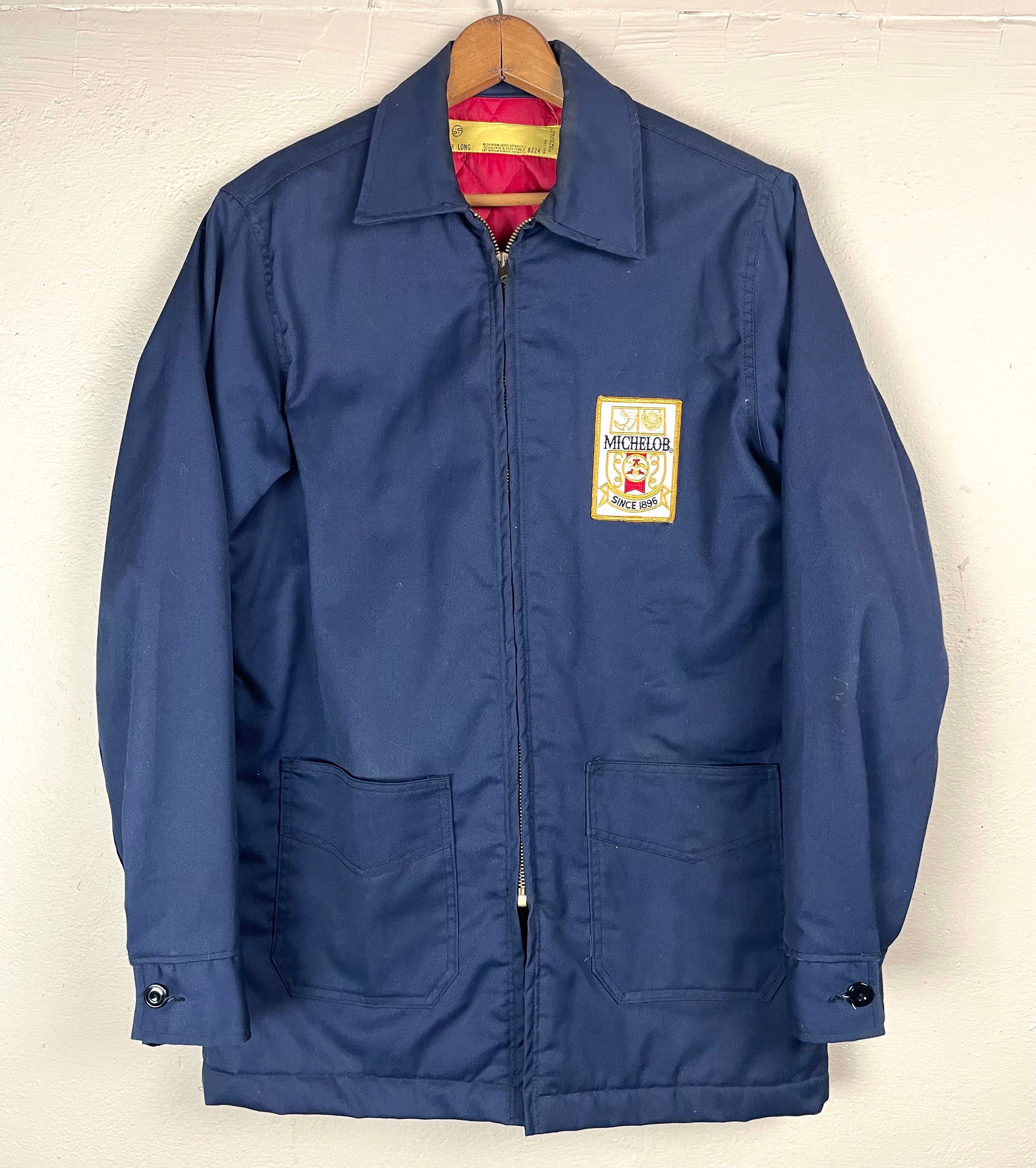 Vintage 1970 1980 Budweiser Beer Employee Work Jacket