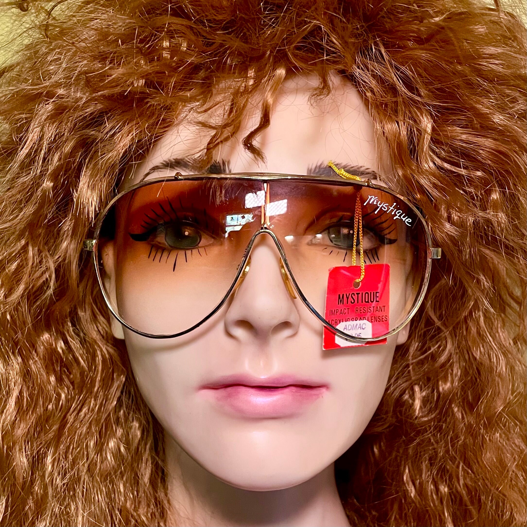 Vintage 1970 1980 Mystique Wire Frame Oversized Aviators with Fade ...